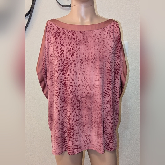 JM Collection | Tops | Jm Collection Dusty Rose Textured Blouse | Poshmark